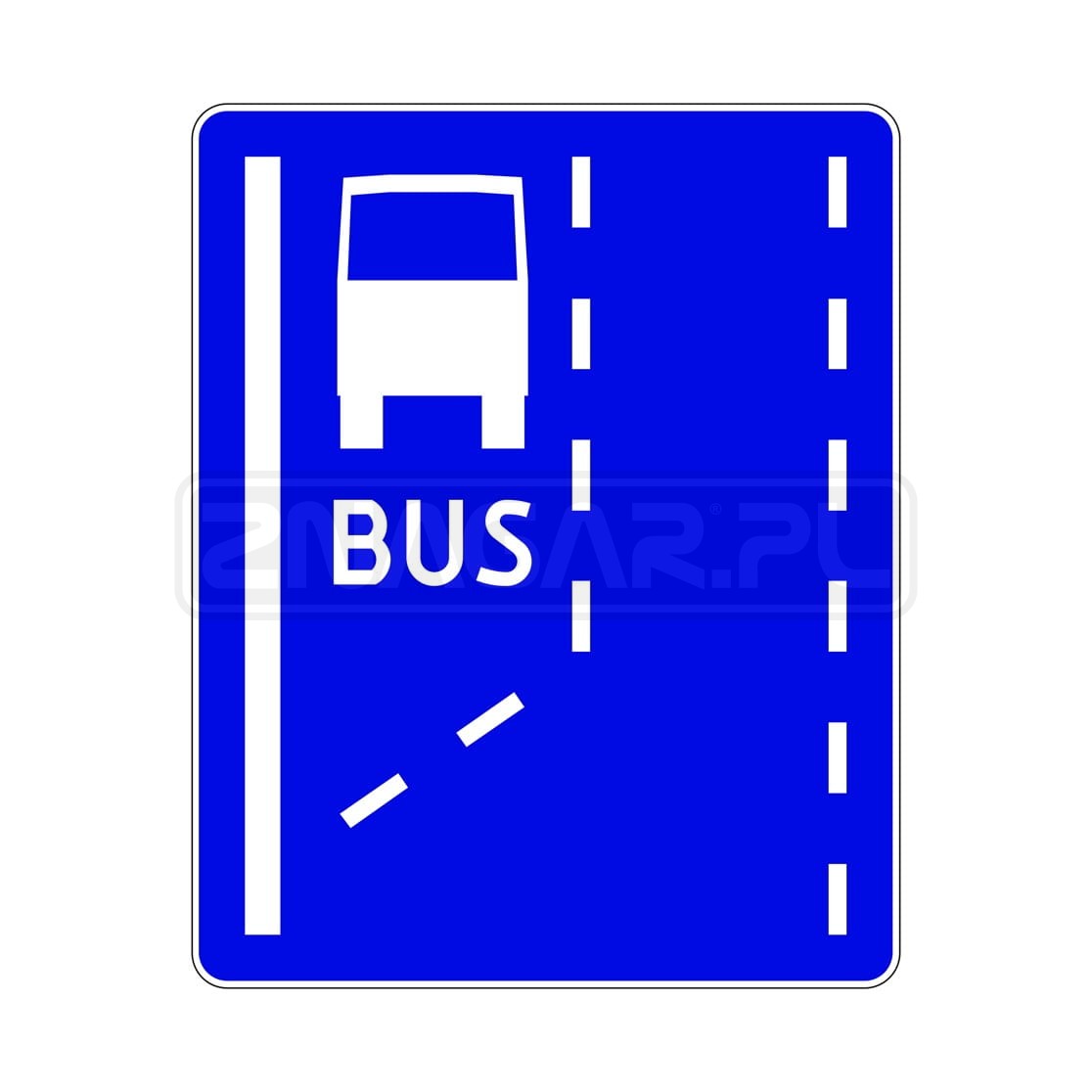 Znak D-11 Początek pasa ruchu dla autobusów - 400x500 mm, I gen ...